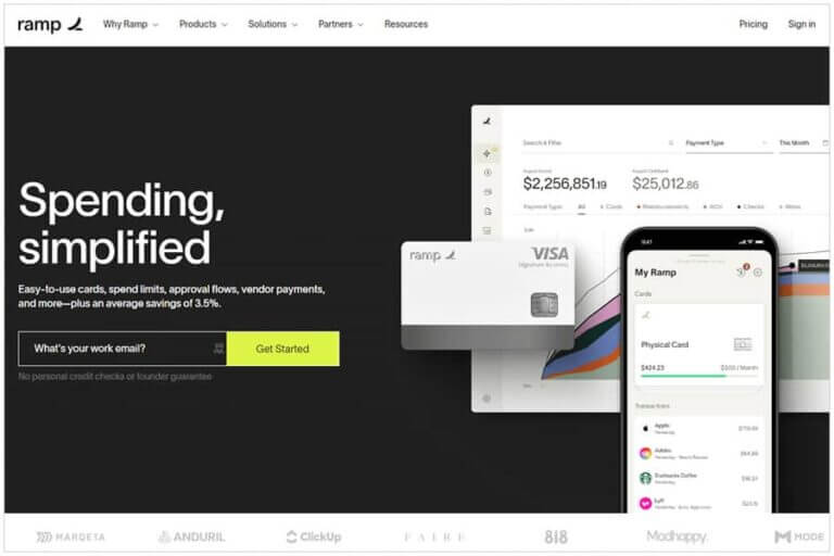Ramp Corporate Card Visa Comparison - MarketProSecure